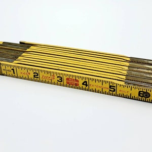 Yellow Wooden Folding Ruler, Brick Mason Measuring Tool - Etsy