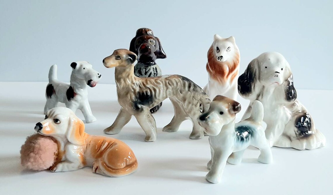Vintage Ceramic Dogs Instant Collection Miniature | Etsy