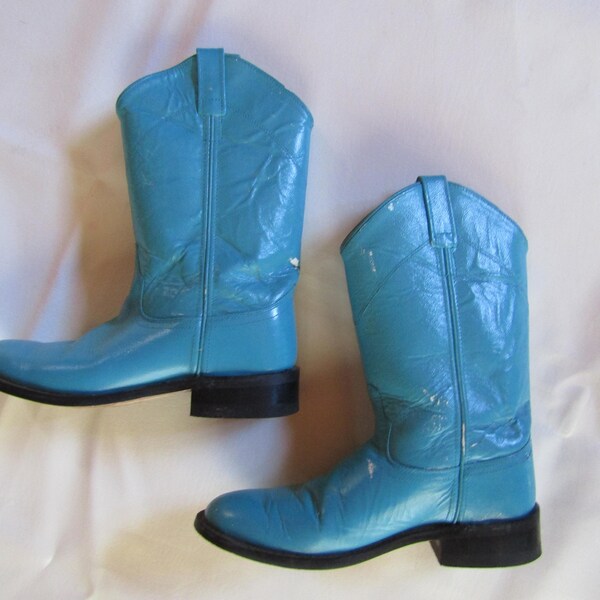 Turquoise Boots - Etsy