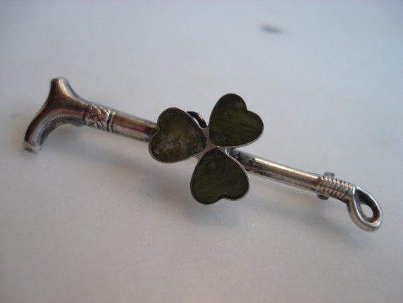Antique Irish Silver Shillelagh Connemara Marble Inlaid | Etsy