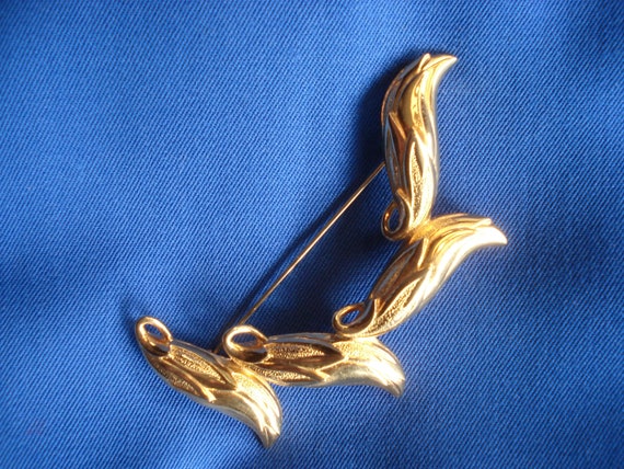 Fendi Gold Tone Brooch - Gem