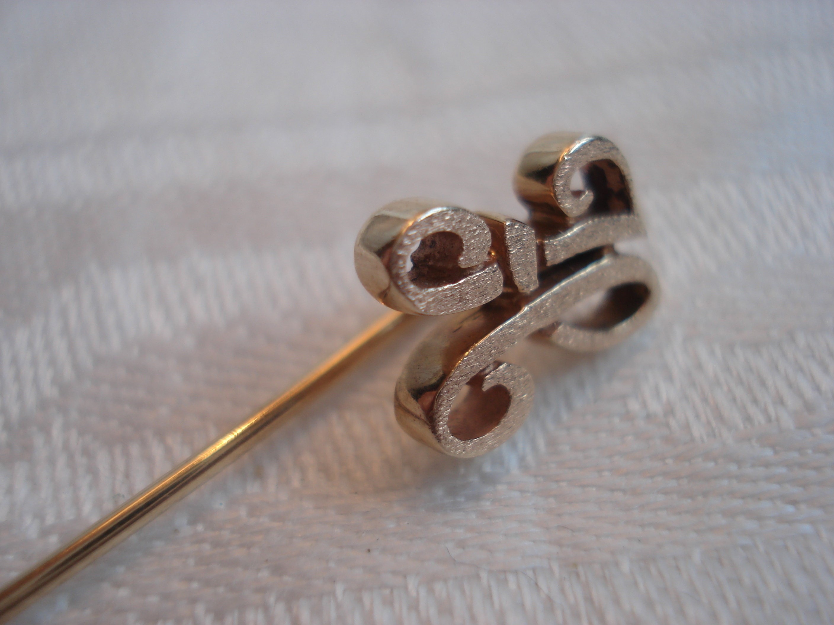 14k Initial "h" Stick Pin, 2.12 Grams - Etsy