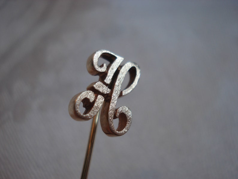 14k Initial "h" Stick Pin, 2.12 Grams - Etsy