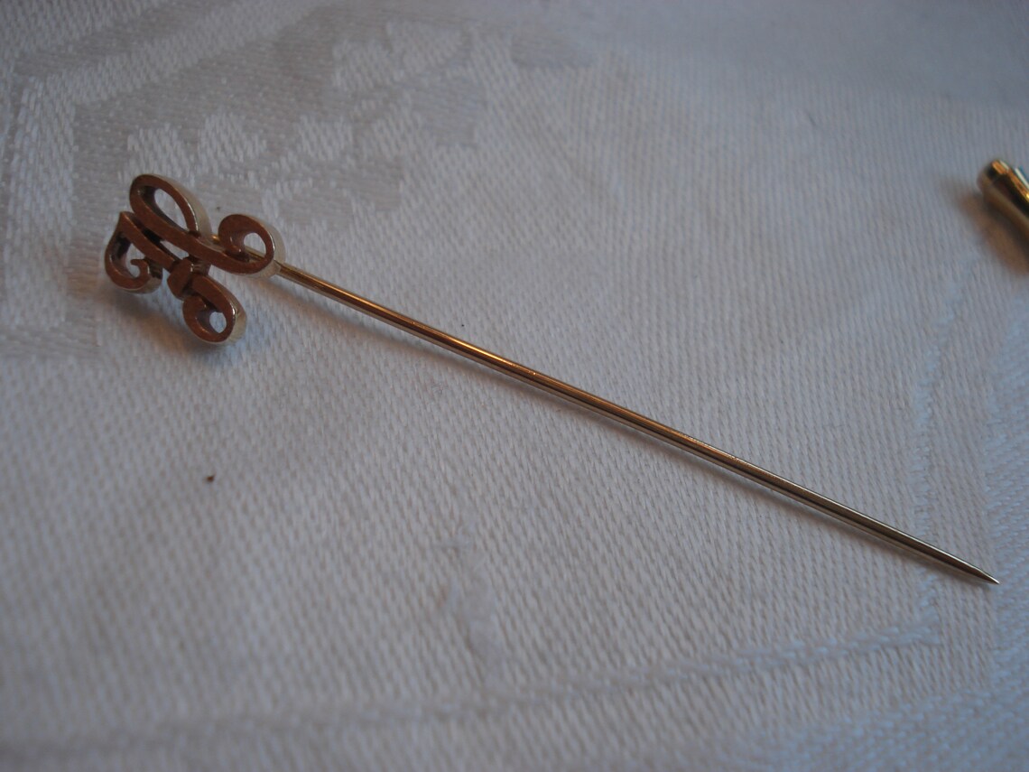 14k Initial "h" Stick Pin, 2.12 Grams - Etsy
