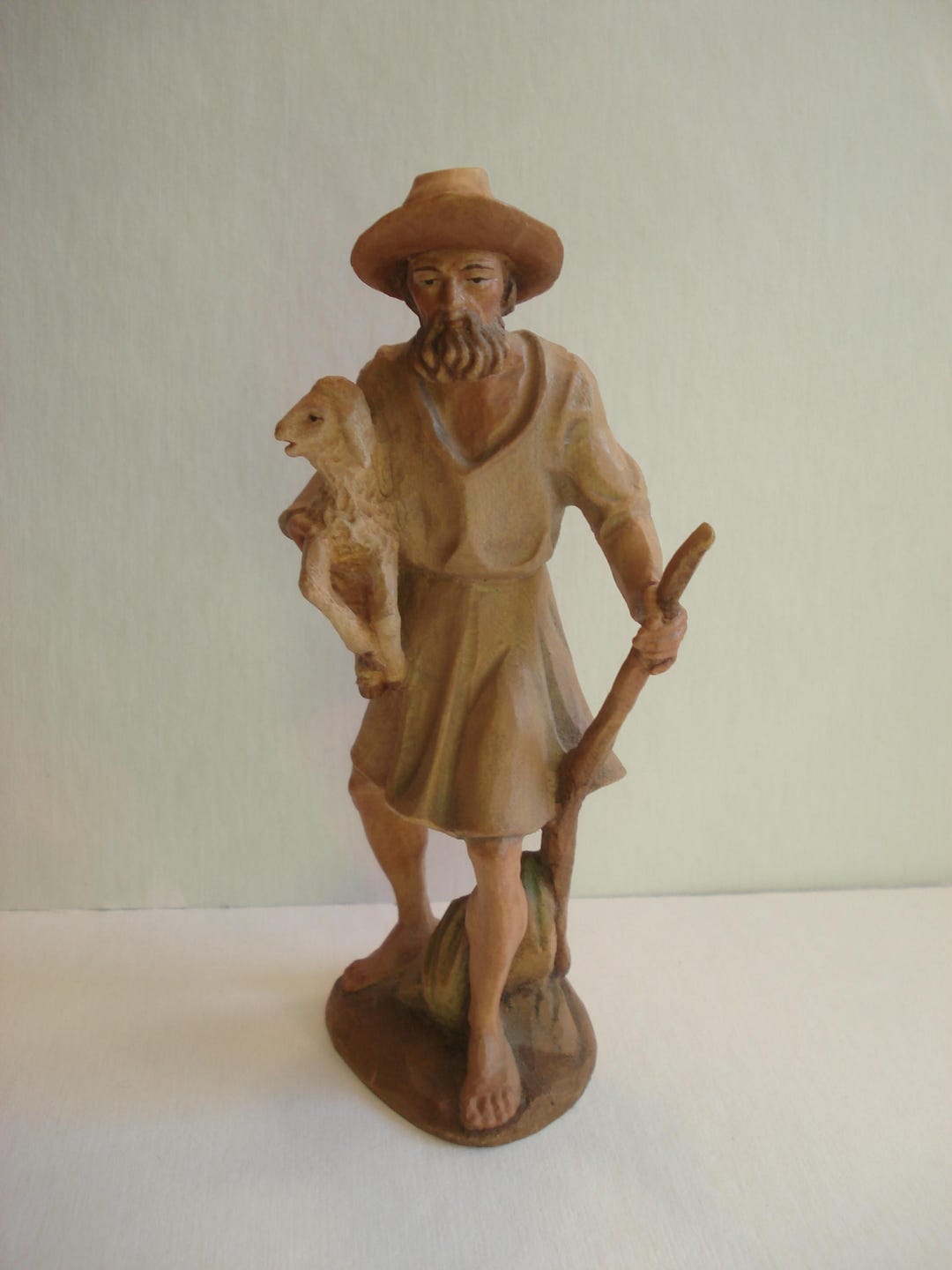 Anri Kuolt Carved Wood Nativity Shepherd With Staff, Italy, 5 7/8" - Etsy