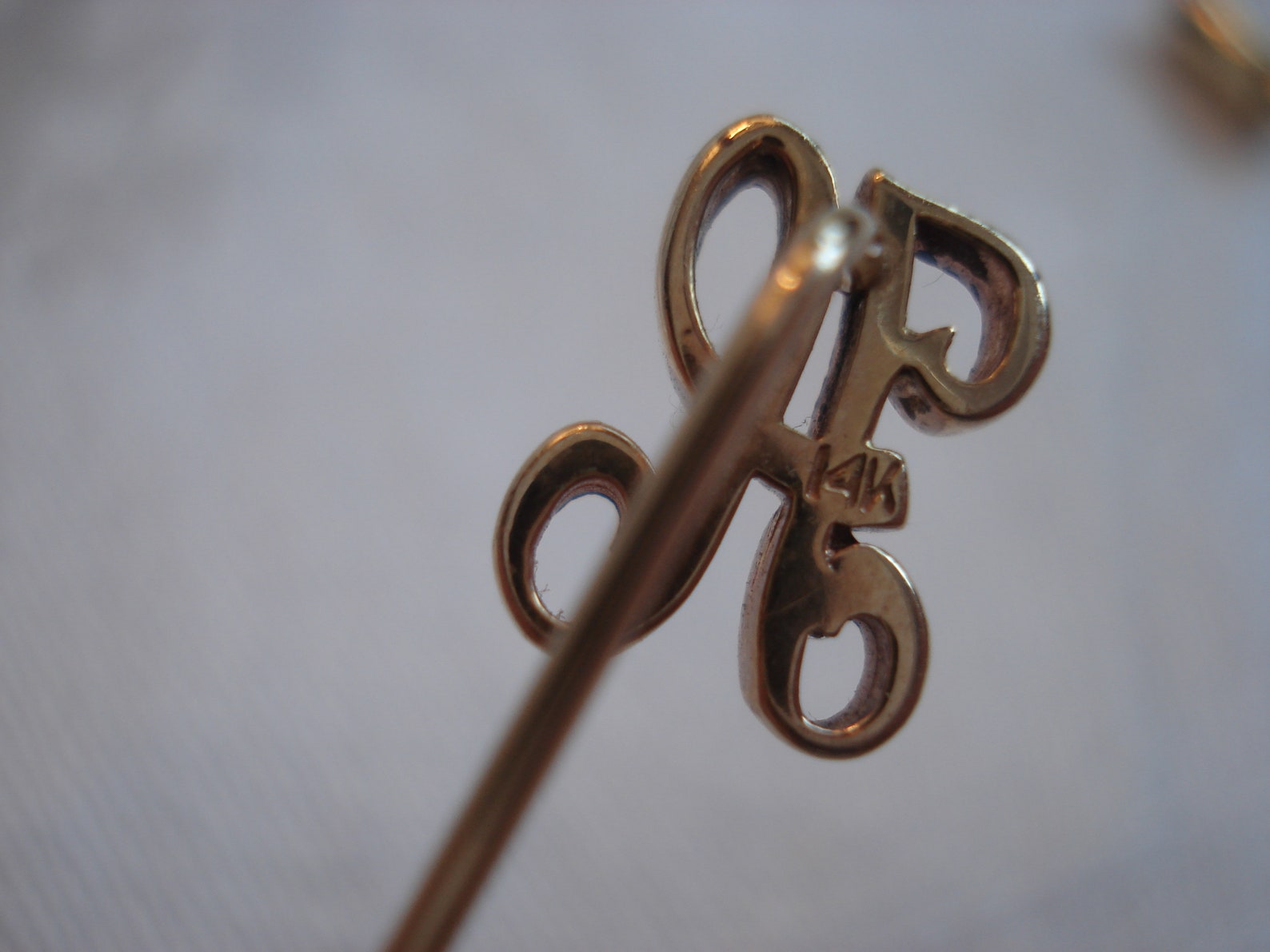 14k Initial "h" Stick Pin, 2.12 Grams - Etsy