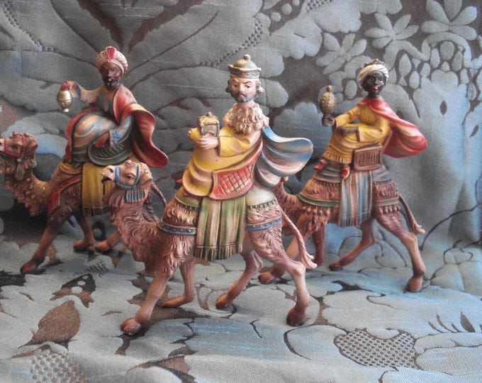 Italian Nativity Set Depose Plastic Three Kings on Camels, Small 5" - Etsy