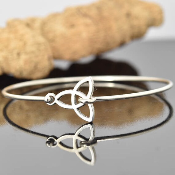 Knot Bracelet Knot Bangle Sterling Silver Bangle Stackable | Etsy