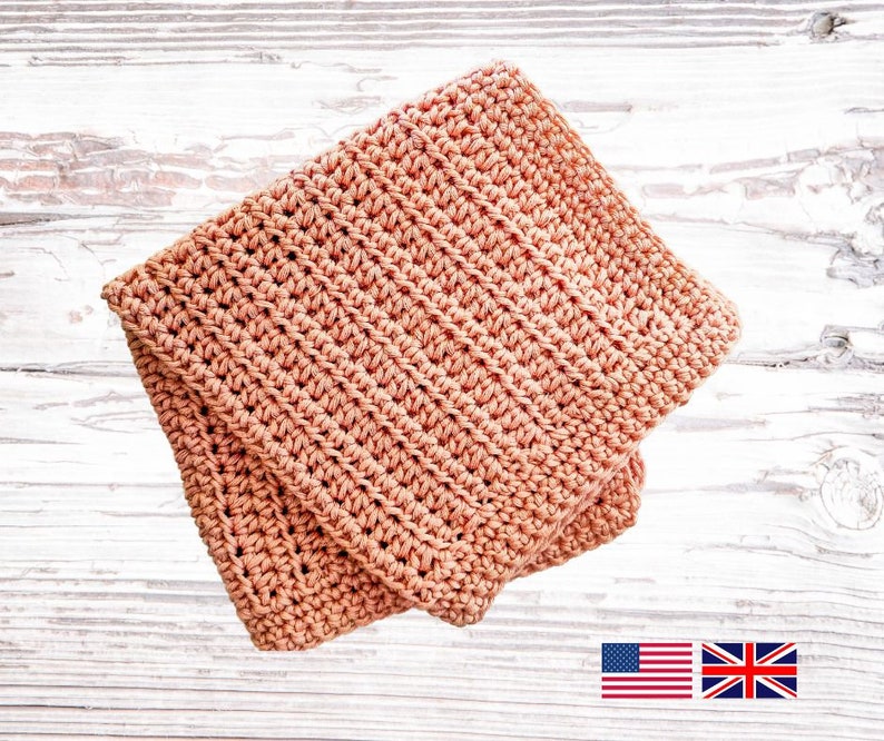 Newbie Crochet Dishcloth Pattern: Easy Crochet Pattern for a Beginner Friendly Washcloth * USA ...
