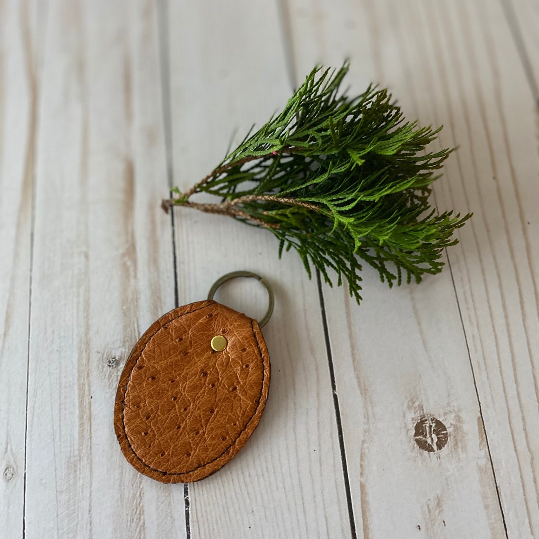 Ostrich Key Fobs, Leather Key Rings, Unique Animal Skin, Made in the ...