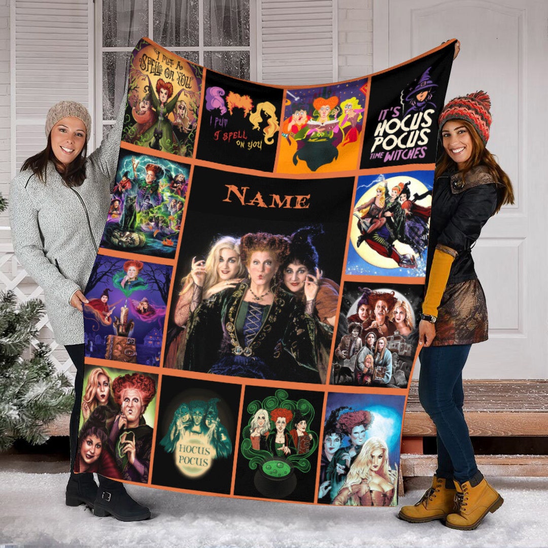 Personalized Name Hocus Pocus Blanket, Sanderson Sisters Blanket ...