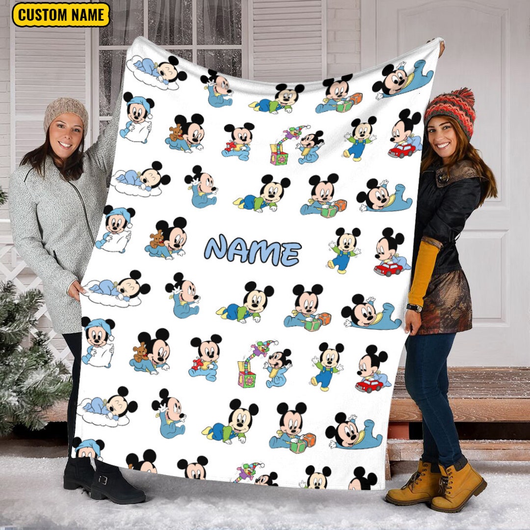 Personalized Name Baby Mickey Blanket , Mickey Mouse Blanket, Mickey ...