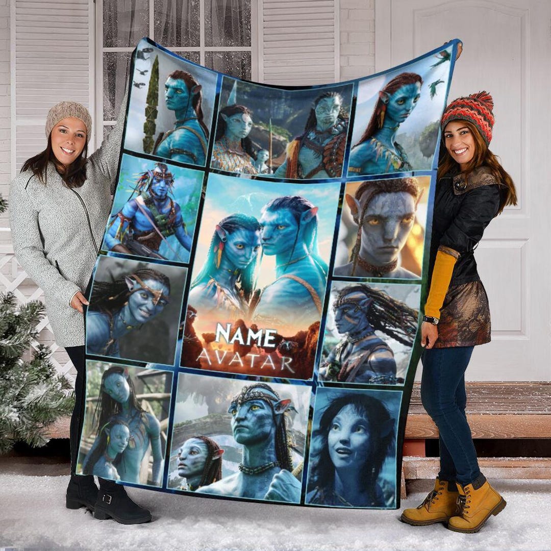 Avatar Jake Sully and Neytiri Blanket, Personalized Avatar Blanket ...