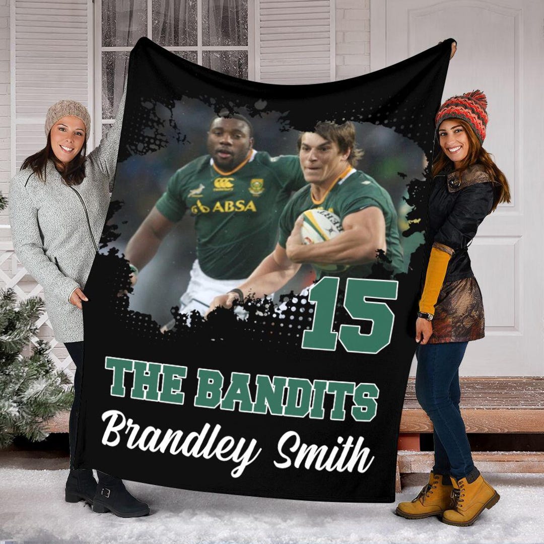 Personalized Photo Football Player Blanket, Custom Name & Number ...