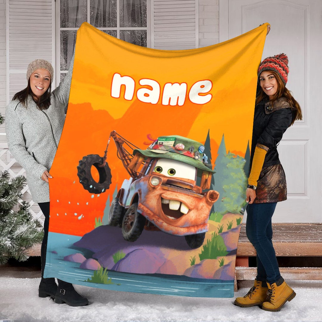 Personalized Name Mater Cars Blanket, Cars Movie Blanket, Disney Cars ...