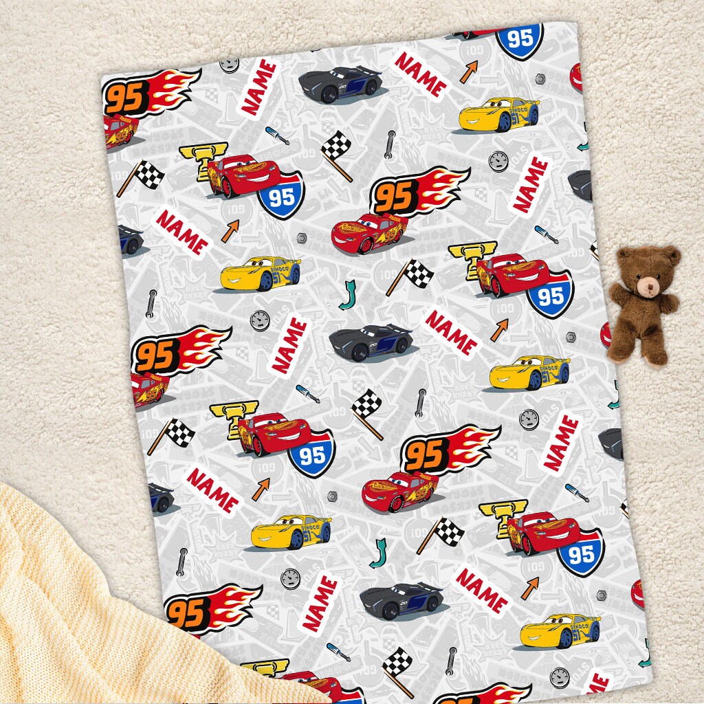 Personalized Name Disney Cars Blanket , Cars Movie Blanket, Disney Cars ...