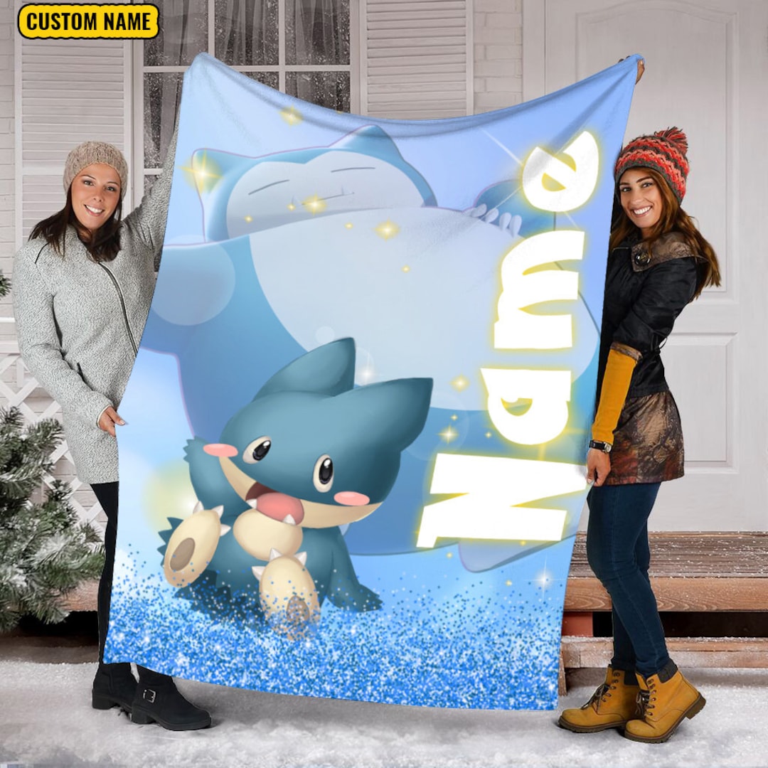 Personalized Name Manchlax Evolution Blanket, Snorlax Blanket, PKM ...