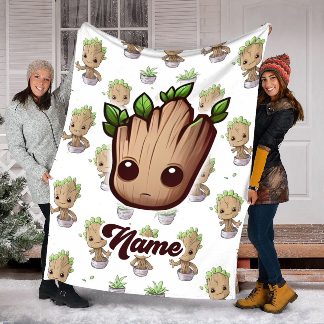 Personalized Name Baby Groot Blanket , Guardians of the Galaxy Blanket ...