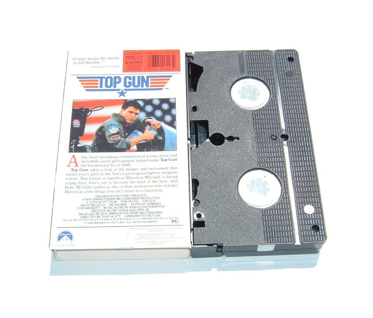 1986 Top Gun VHS Vintage Paramount Classic Movie Starringtom Cruise and ...