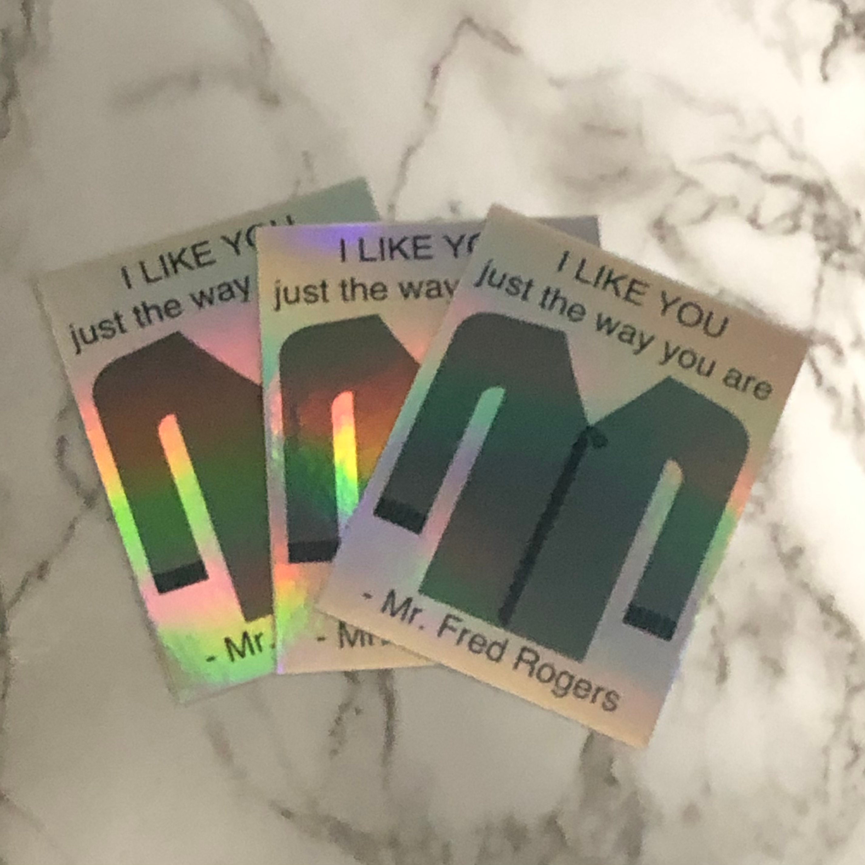 Mr Rogers Sticker Encouragement Sticker Holographic Sticker | Etsy