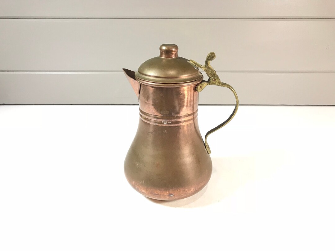 Copper Coffee Server Coffee Pot Rustic Country Kitchen - Etsy
