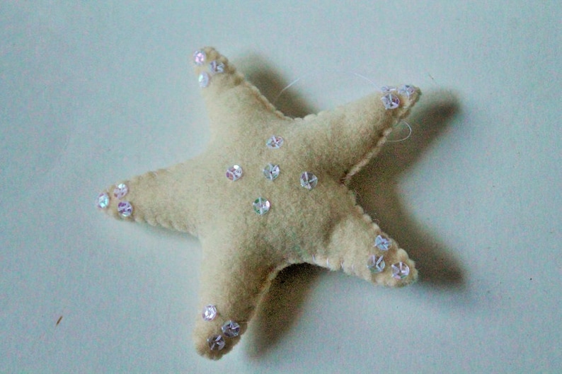 Seastar Ornament-handmade Felt Seastar-beach Ornament-star Christmas ...