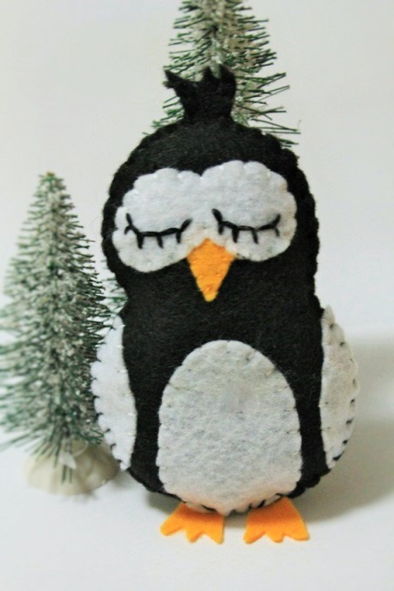 Felt Penguin Ornament-handmade Christmas Ornament-felt - Etsy