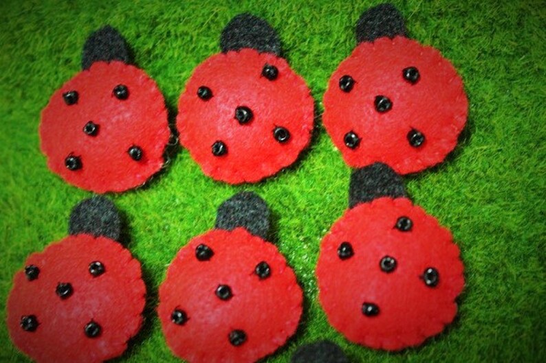 Lady bugs-Handmade felt ladybugs-ladybug decor-bowl filler | Etsy