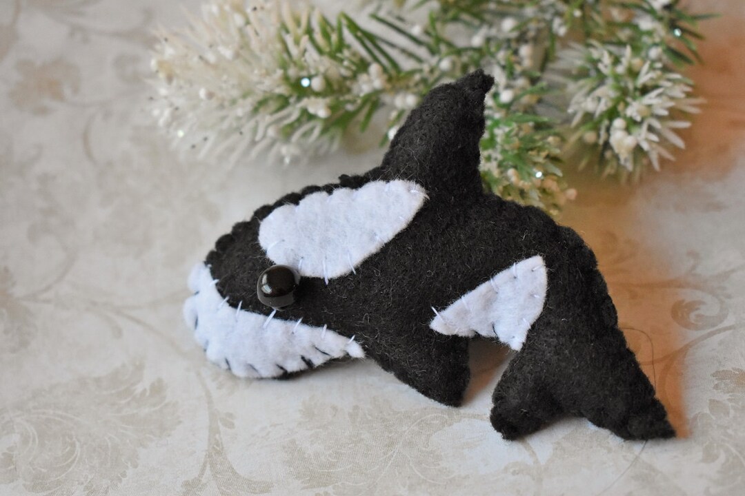 Orca Whale Ornament-felt Orca Whale-ocean and Sealife Decor-beach ...