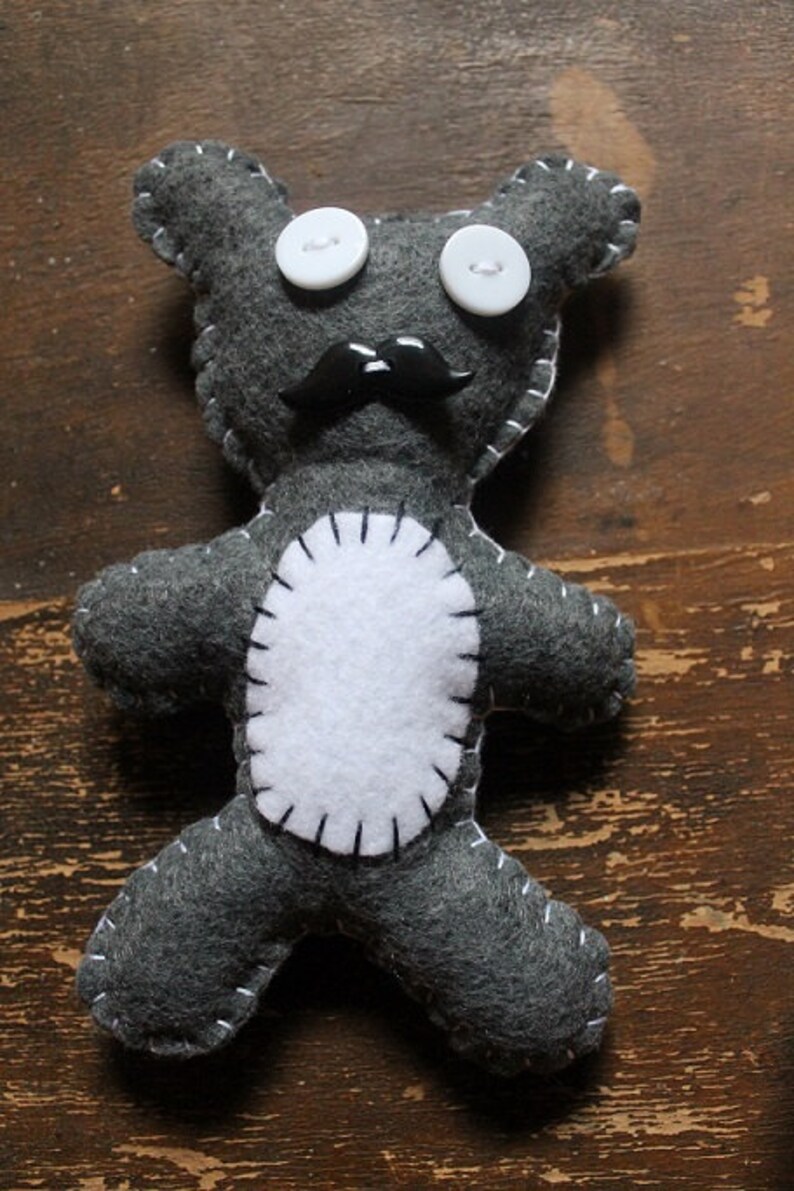 Handmade Bear Toy-teddy Bear Doll-bear With Mustache-gentlemen - Etsy