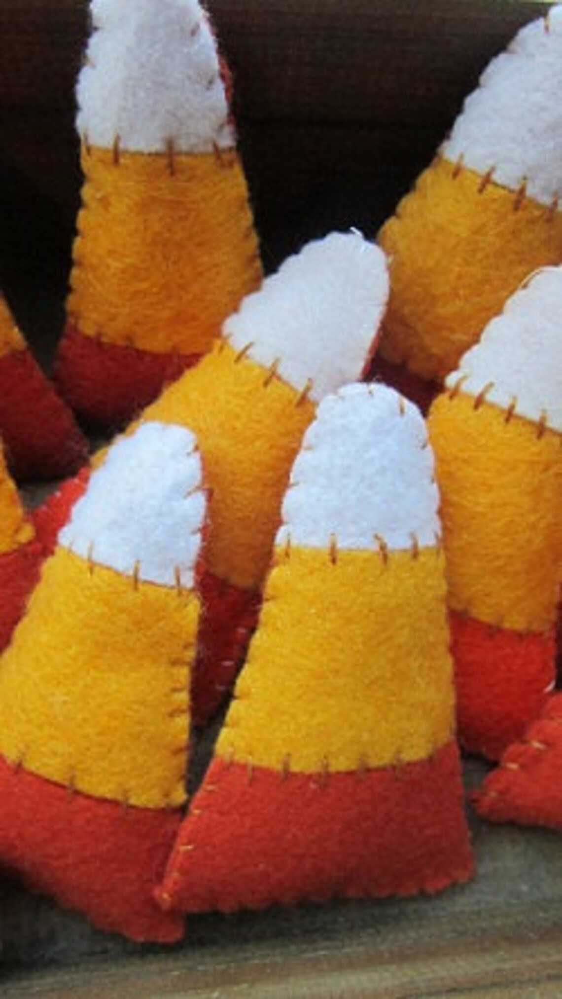 Handmade Felt Country Candycorn Ornament BowlfillersFall | Etsy