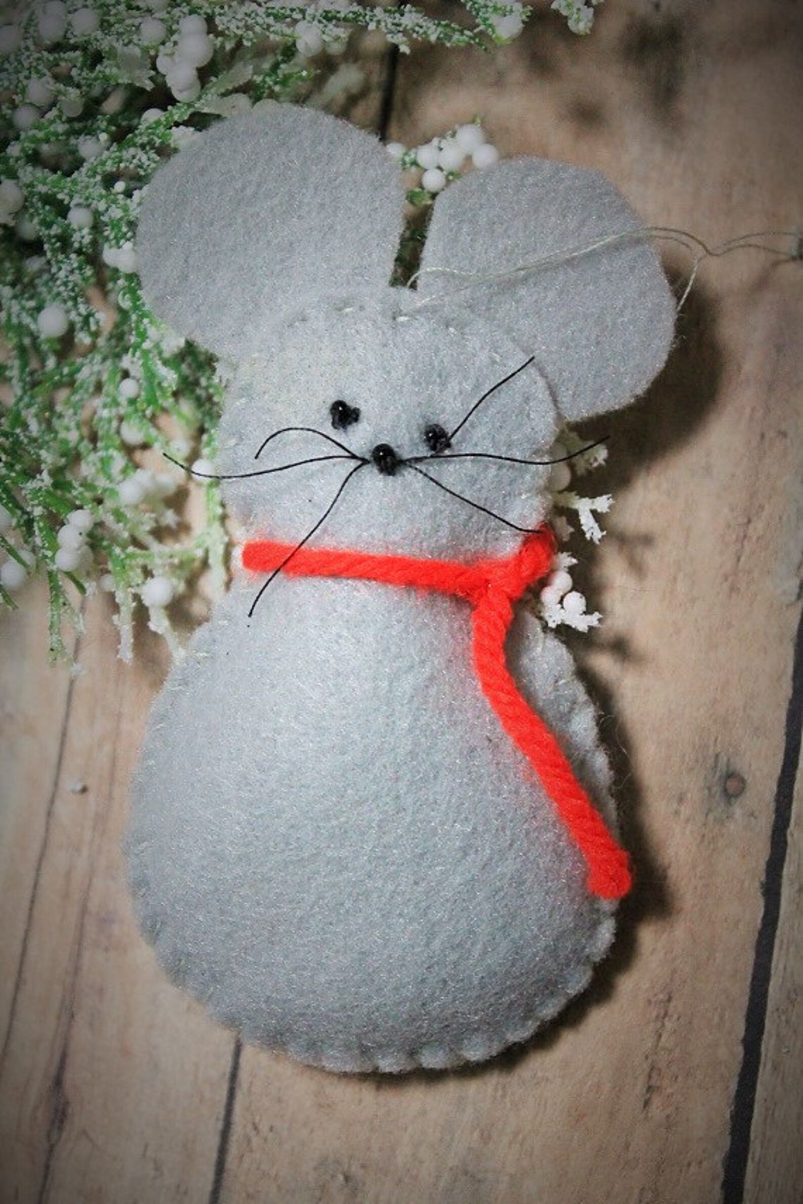 Felt Mouse Ornaments-felt Mice-christmas Ornaments-holiday | Etsy