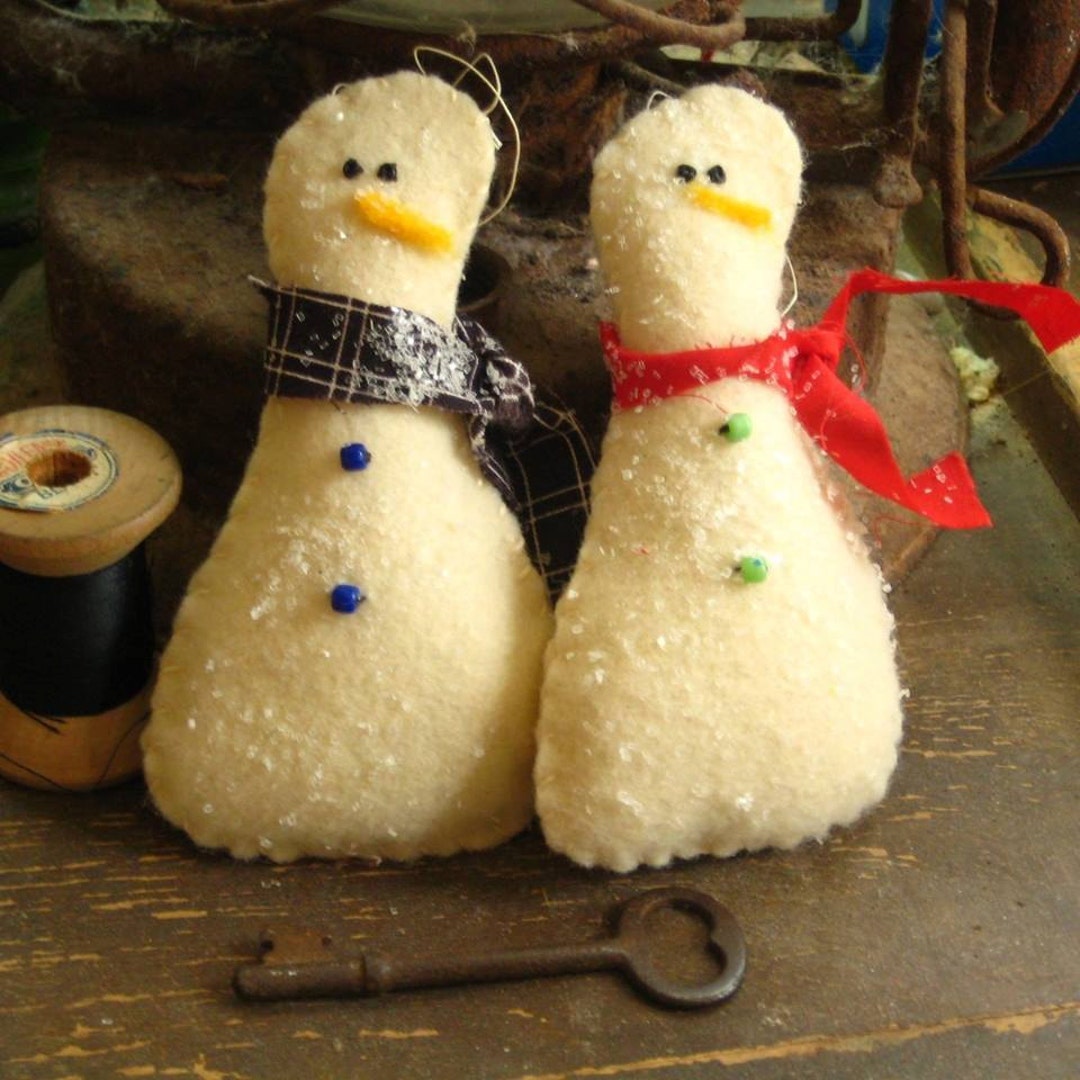 Felt Snowman Christmas Ornaments-frosty Snowmen Ornaments-holiday Decor ...