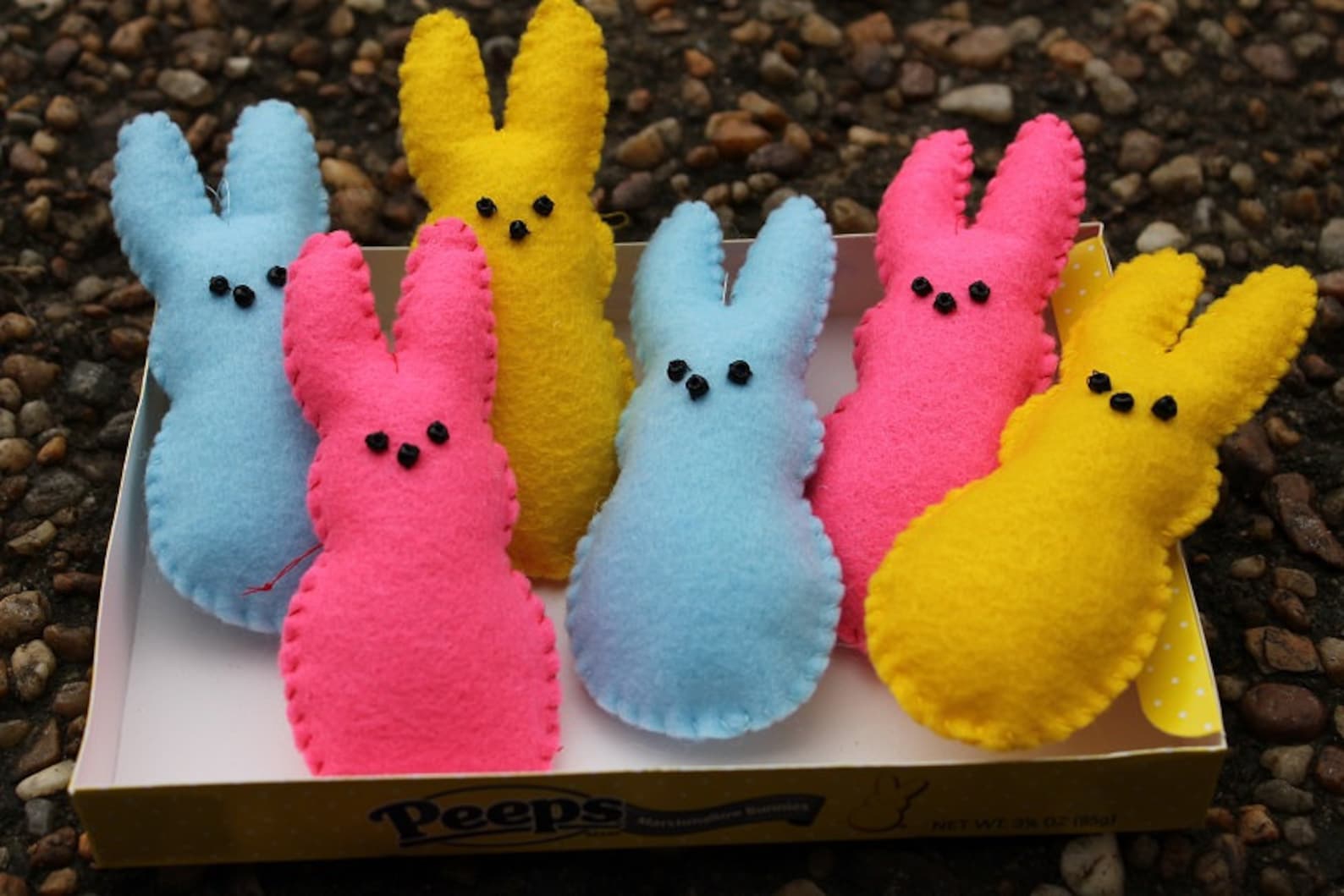 Peep ornaments-Handmade felt peeps-Easter ornaments-Peep - Etsy Polska