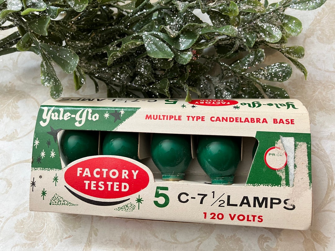 Vintage Christmas Bulbs-2 Packages of Holiday Lightbulbs-vintage Decor ...