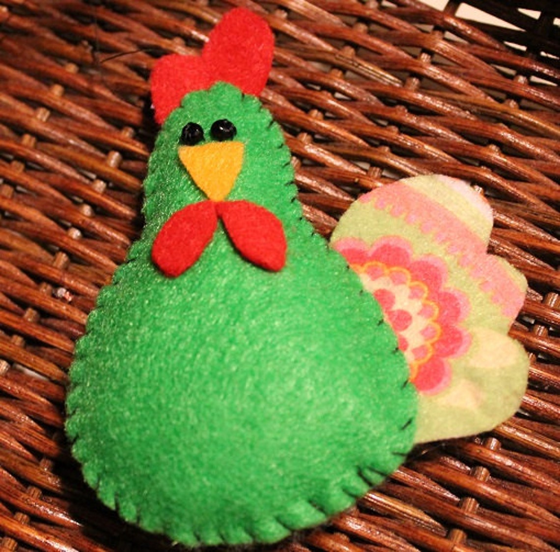 Chicken ornaments handmade felt chickenscountry | Etsy