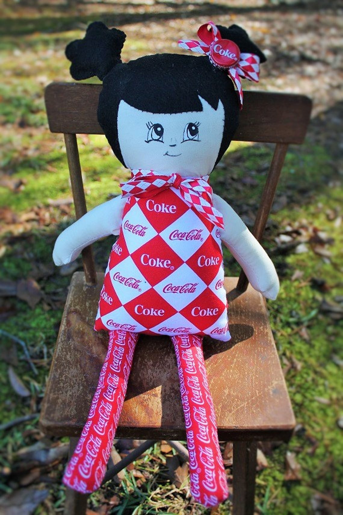 Coca Cola Doll-coke Girl Handmade Cloth Doll-quiet | Etsy