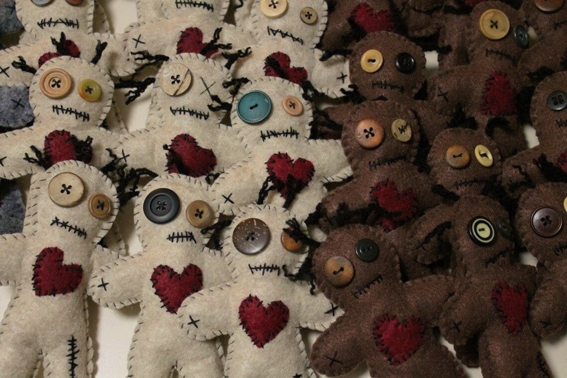 Voodoo Dolls-set of 50-handmade Felt Voodoo Dolls-primitive - Etsy