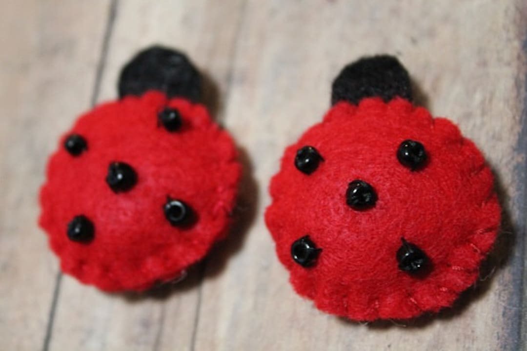 Lady Bugs-handmade Felt Ladybugs-ladybug Decor-bowl Filler Lady Bugs ...