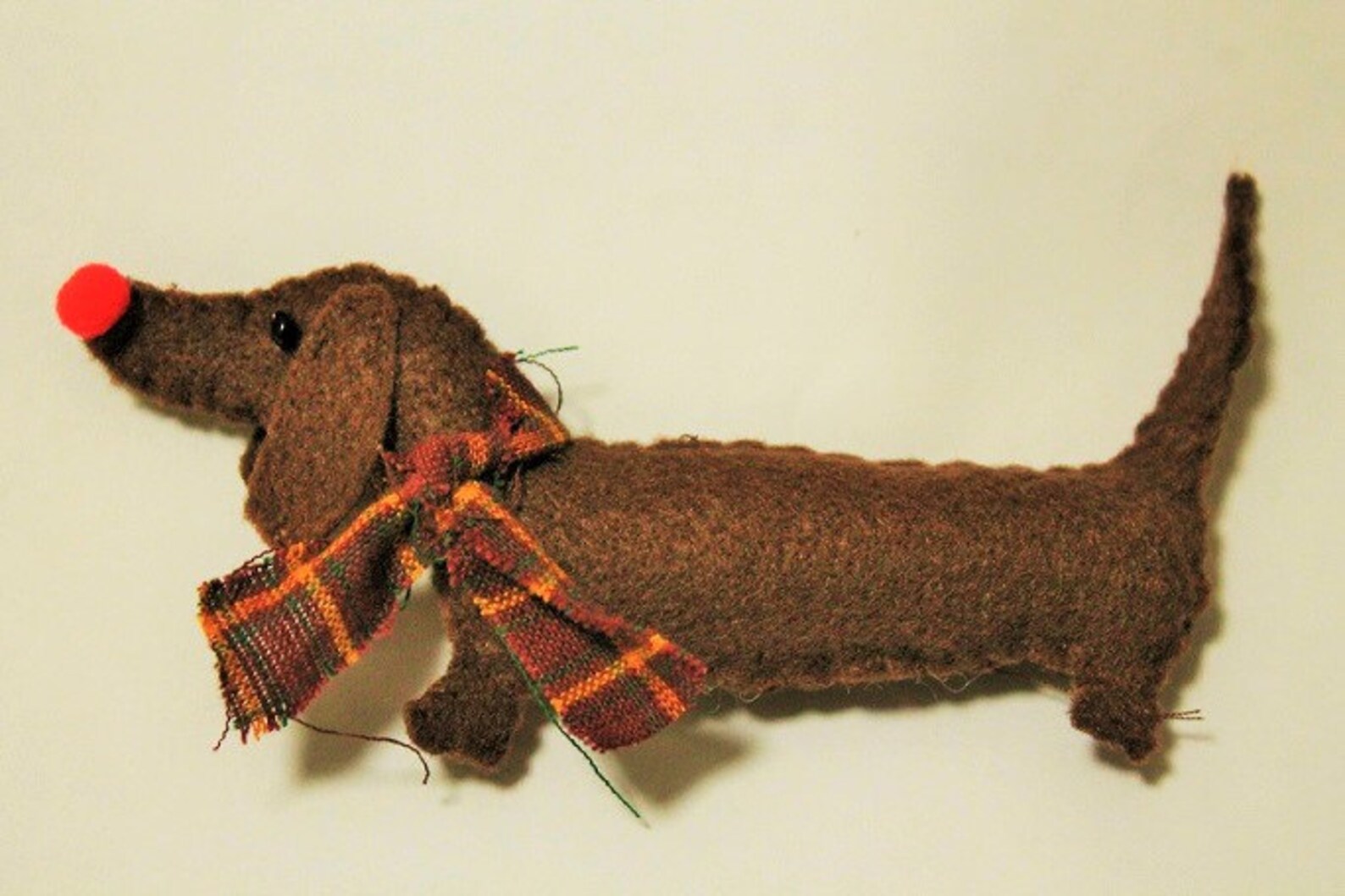 Weenie Dog Ornament-dachshund Wiener Dog-brown Dachshund With Scarf ...