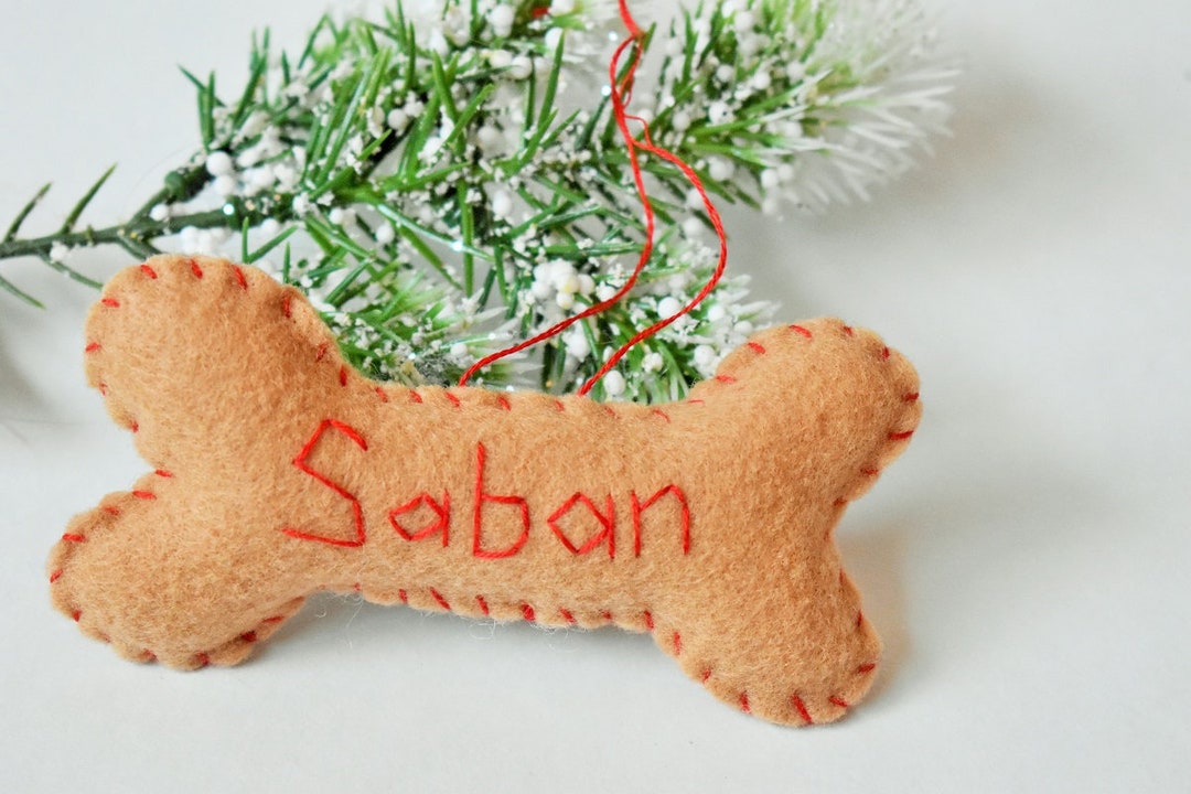 Dog Bone Ornament-custom Dog Bone-name or Date-christmas Ornament ...