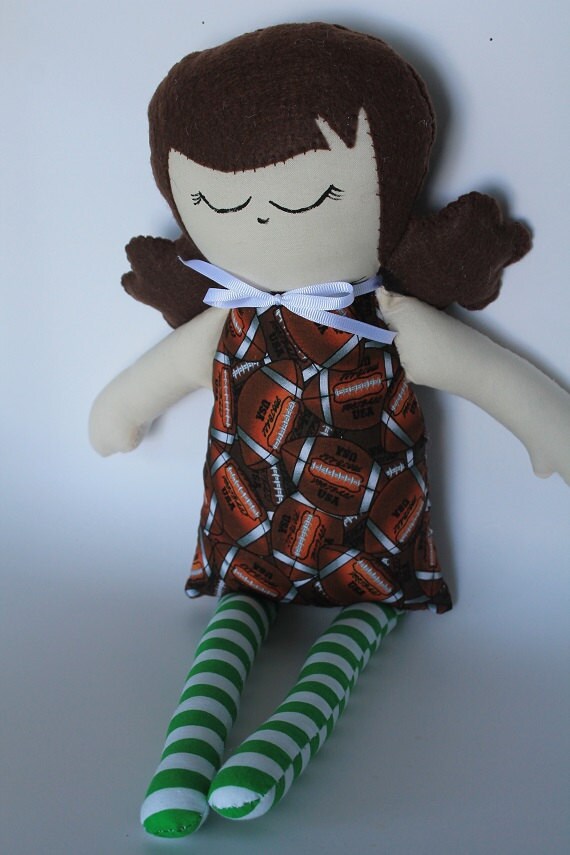Football Gametime Doll Hand Stitched Cloth Football Doll - Etsy