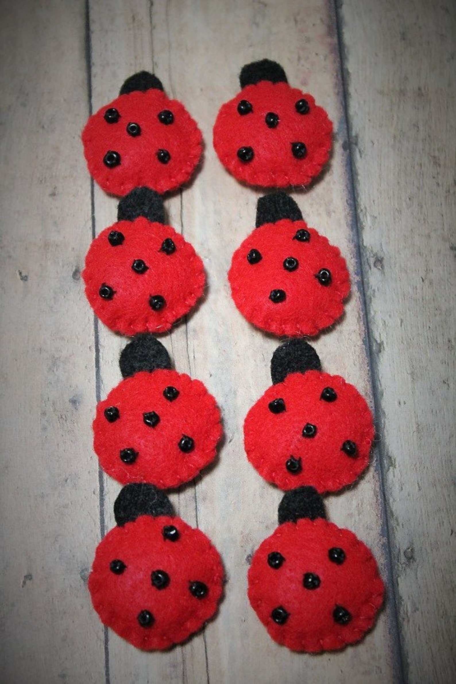Lady Bugs-handmade Felt Ladybugs-ladybug Decor-bowl Filler Lady Bugs ...