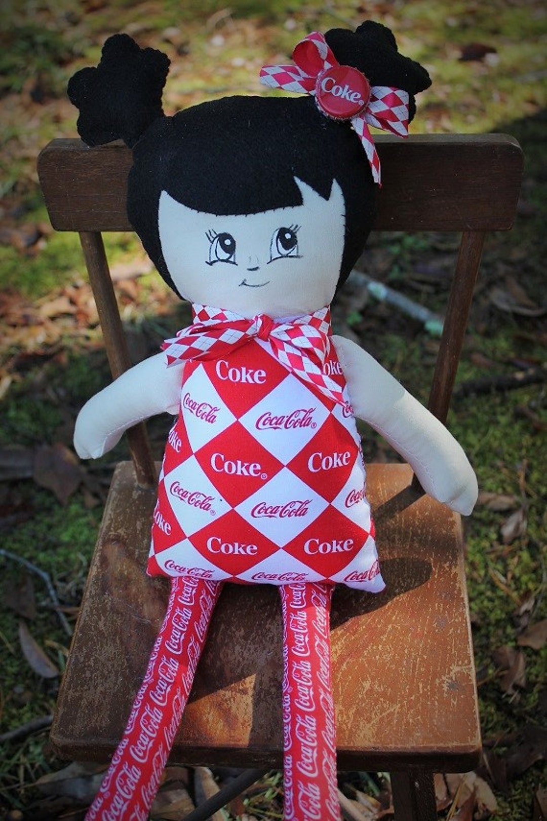 Coca Cola Doll-coke Girl Handmade Cloth Doll-quiet Doll-christmas Gift ...