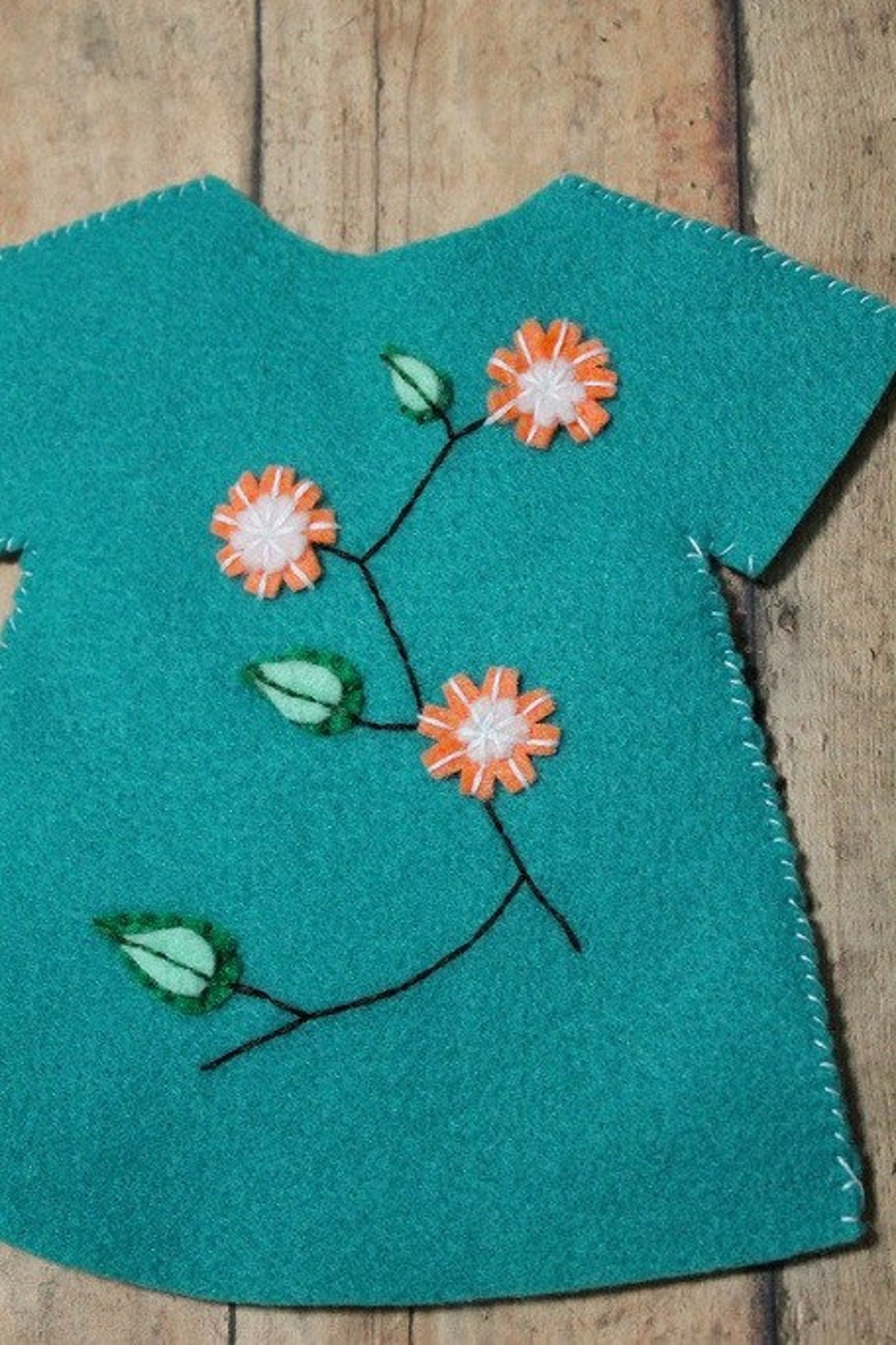 Felt friends Dress set-Set of 2 Handmade felt dresses-Floral | Etsy