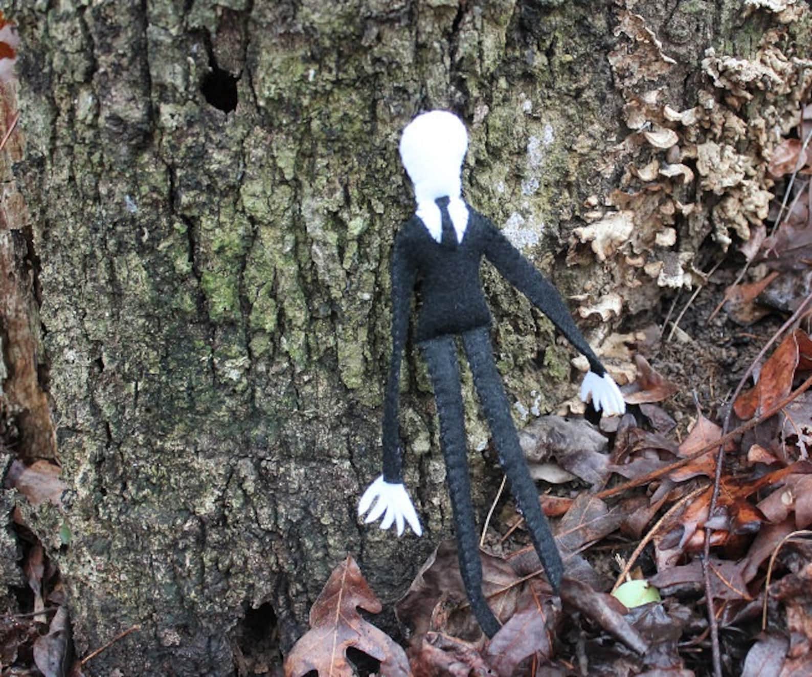 Slenderman Doll,handmade Felt Slenderman Doll, Creepy Decor, Desk Decor ...