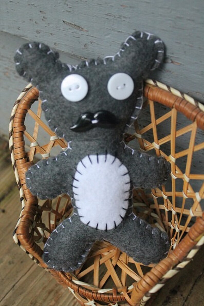 Handmade Bear Toy-teddy Bear Doll-bear With Mustache-gentlemen - Etsy