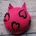 Felt Owl Ornament-pink Heart Owl-christmas Owl Ornament-felt Christmas ...