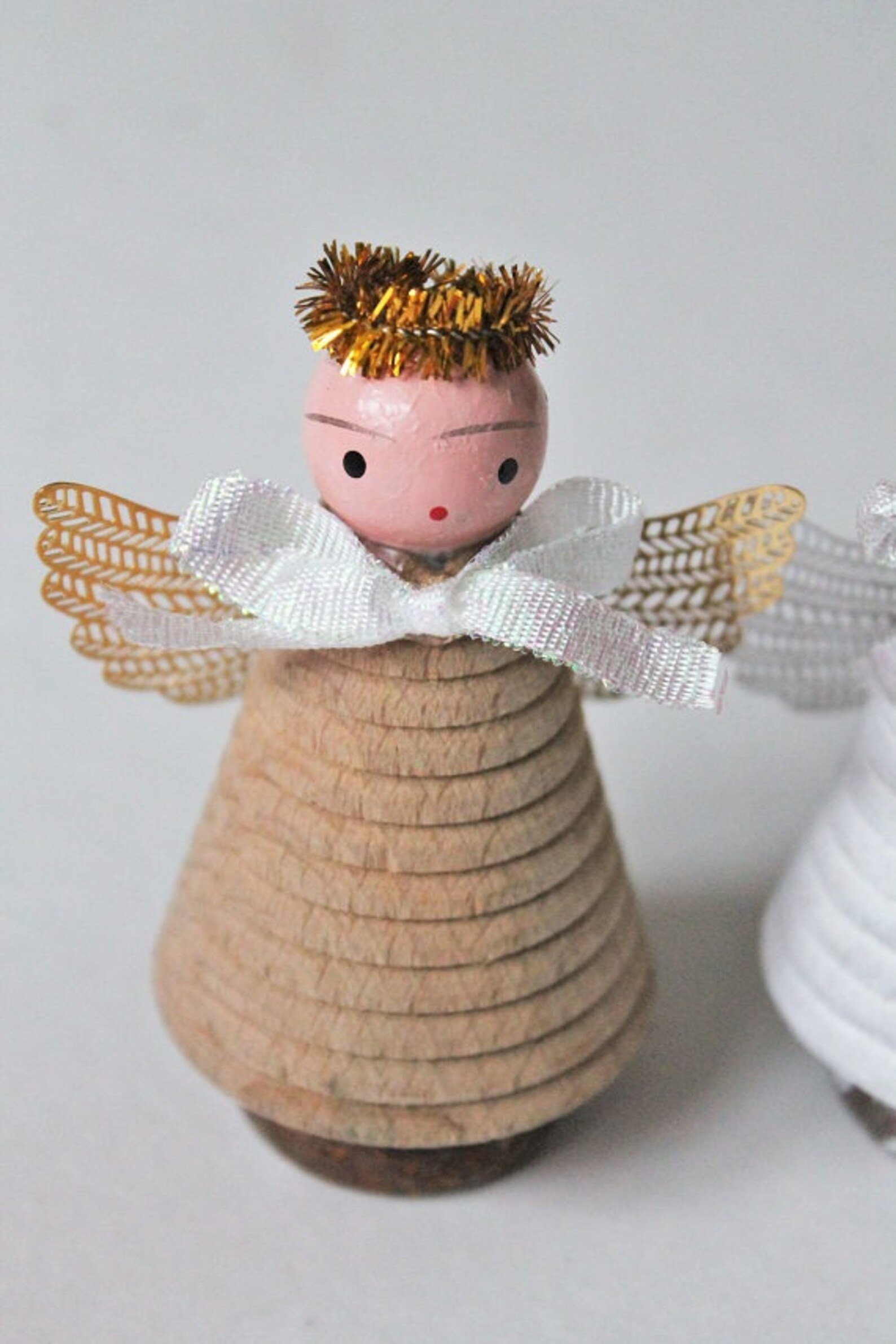 Angel Spool Dolls-antique Spindle Spool Dolls-country - Etsy