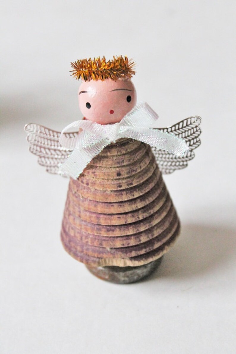 Angel Spool Dolls-antique Spindle Spool Dolls-country Christmas Decor ...
